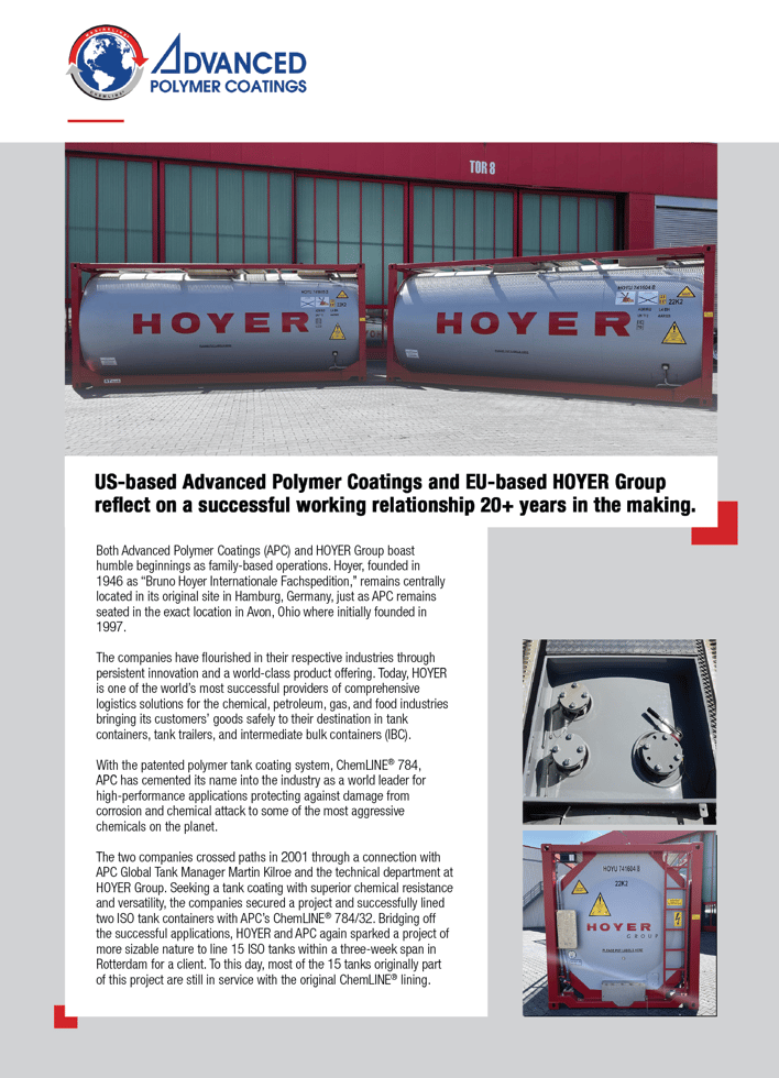 ChemLINE ® ISO Tank Linings | Advanced Polymer Coatings